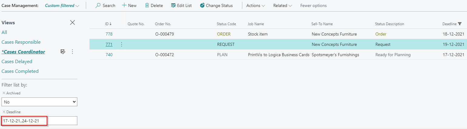 Dynamic date filters - PrintVis Documentation